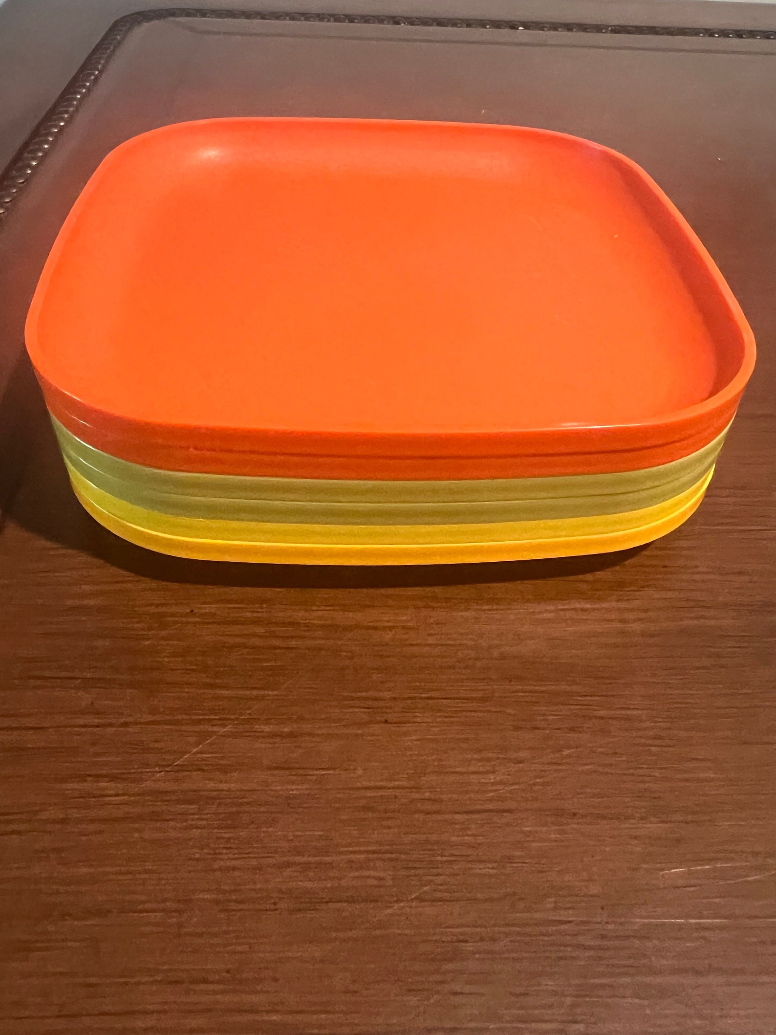 Vintage Tupperware Set of 6 Square Plates Lunch Luncheon Picnic - Etsy