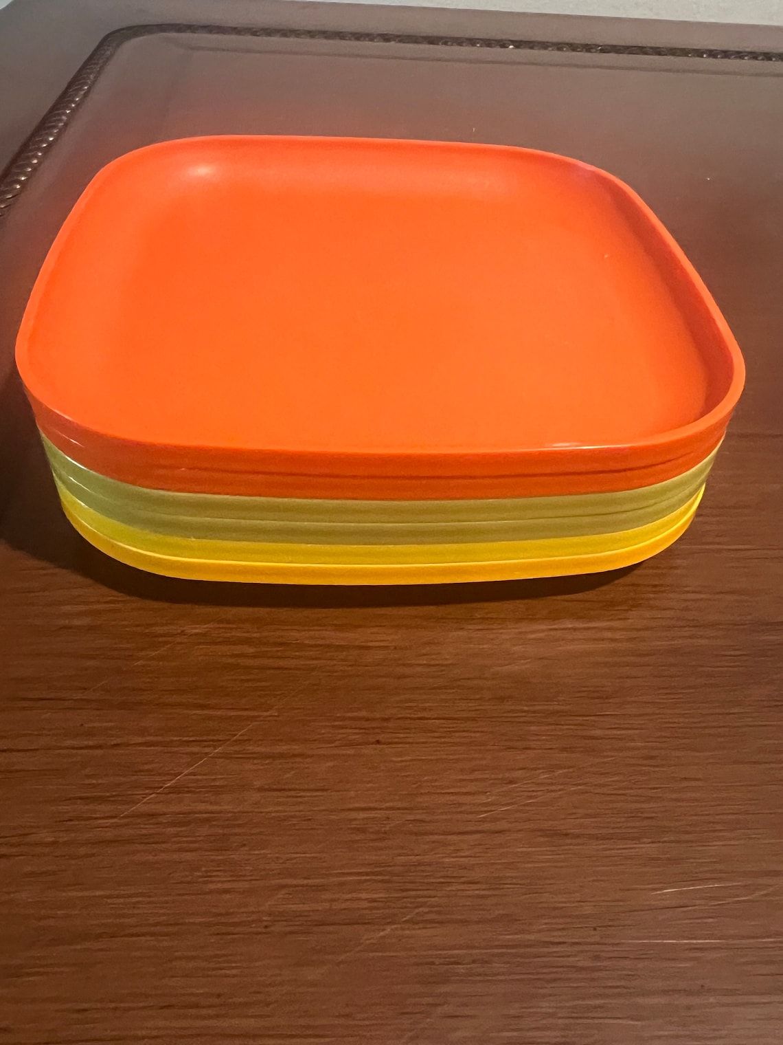 Vintage Tupperware Set of 6 Square Plates Lunch Luncheon Picnic - Etsy