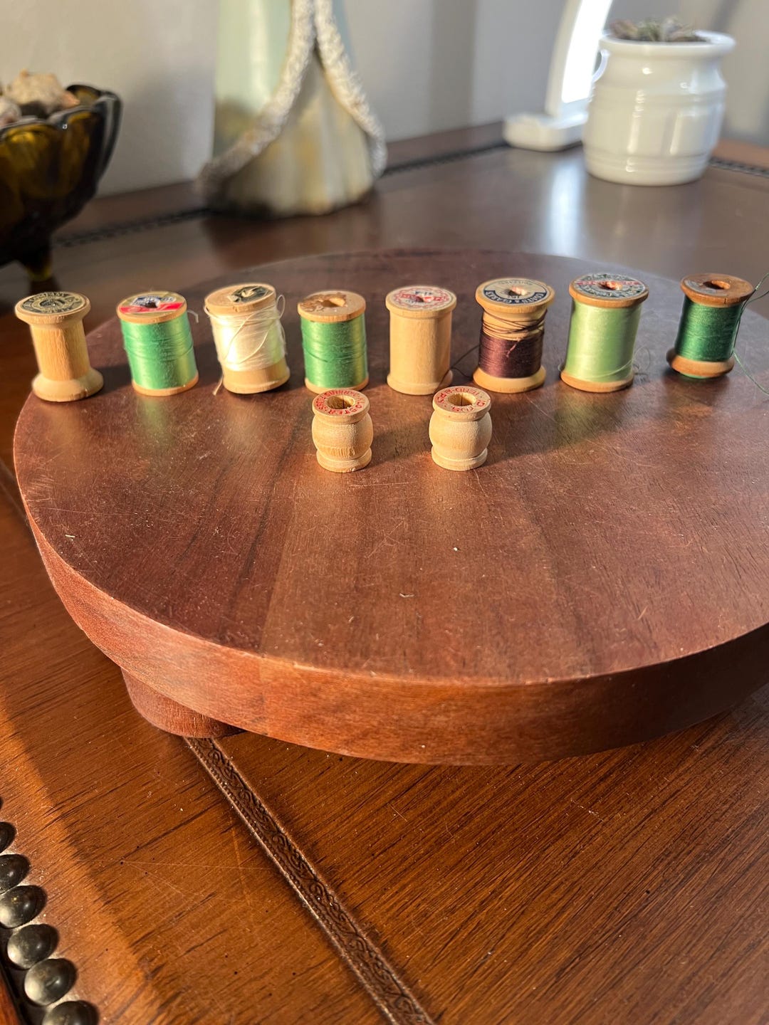 Vintage Wooden Thread Spools Lot of 10 - Etsy