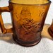 Vintage Set of 2 Amber Glass Mug Cup Humpty Dumpty and Tom Tom the ...