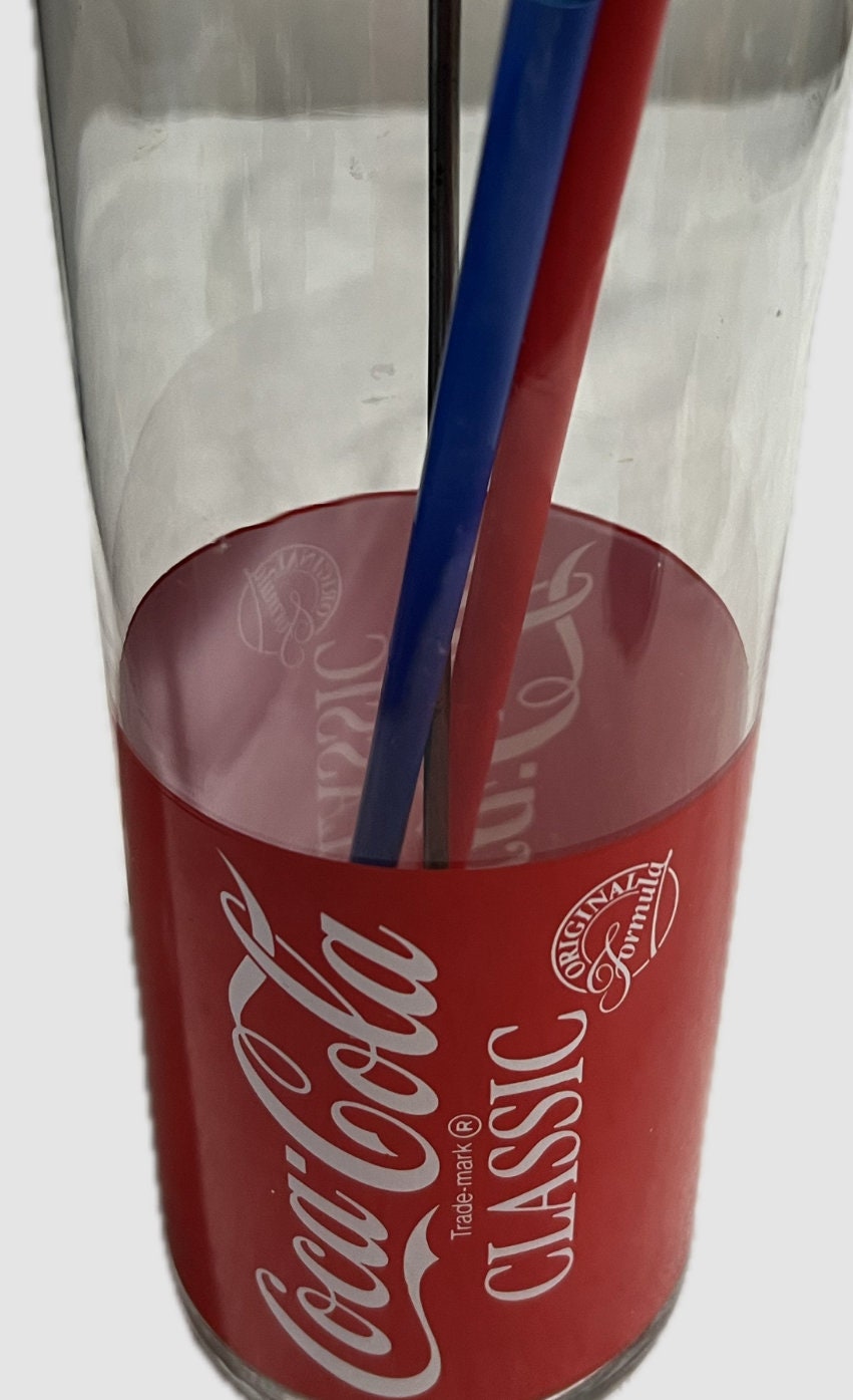 Vintage Glass Coca-cola Straw Dispenser - Etsy