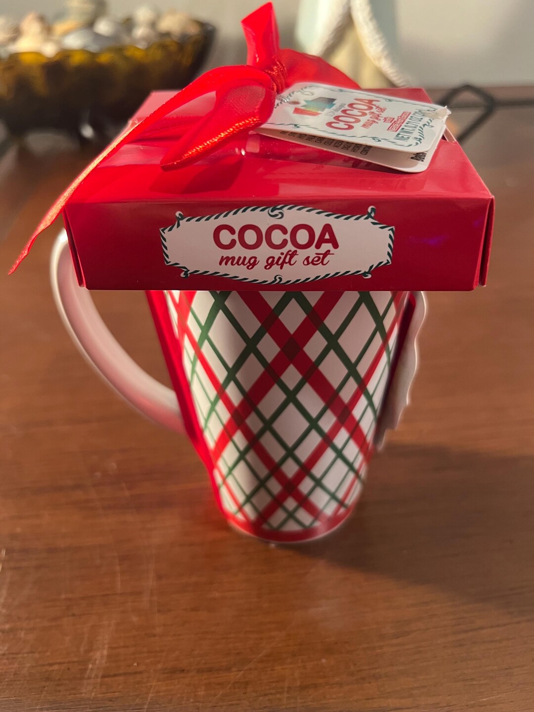 SCM Designs 18 Oz Holiday Multicolor Plaid Stoneware Mug With Nestle’s ...
