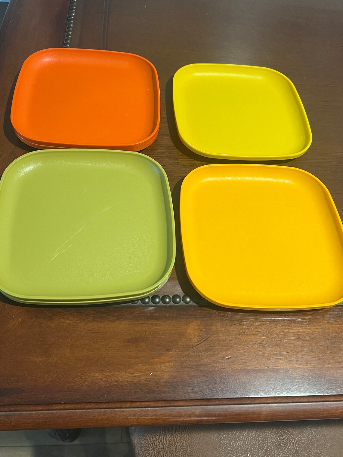 Vintage Tupperware Set of 6 Square Plates Lunch Luncheon Picnic - Etsy