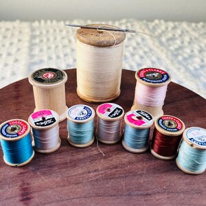 Vintage Wooden Thread Spools Lot of 10 - Etsy