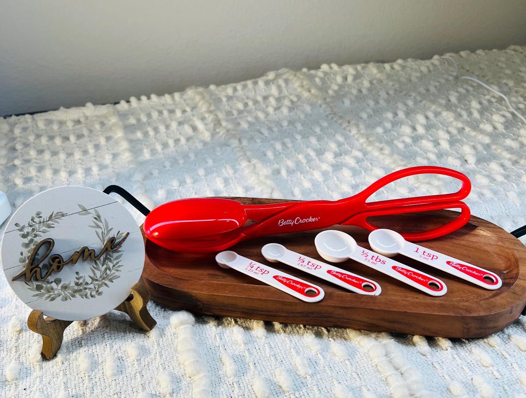Betty Crocker Salad Scissors Tongs & Measuring Spoons - Etsy