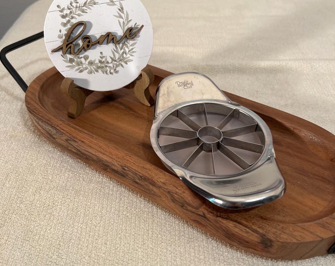 Vintage Pampered Chef Manual Stainless Steel Apple Wedger Corer Slicer ...