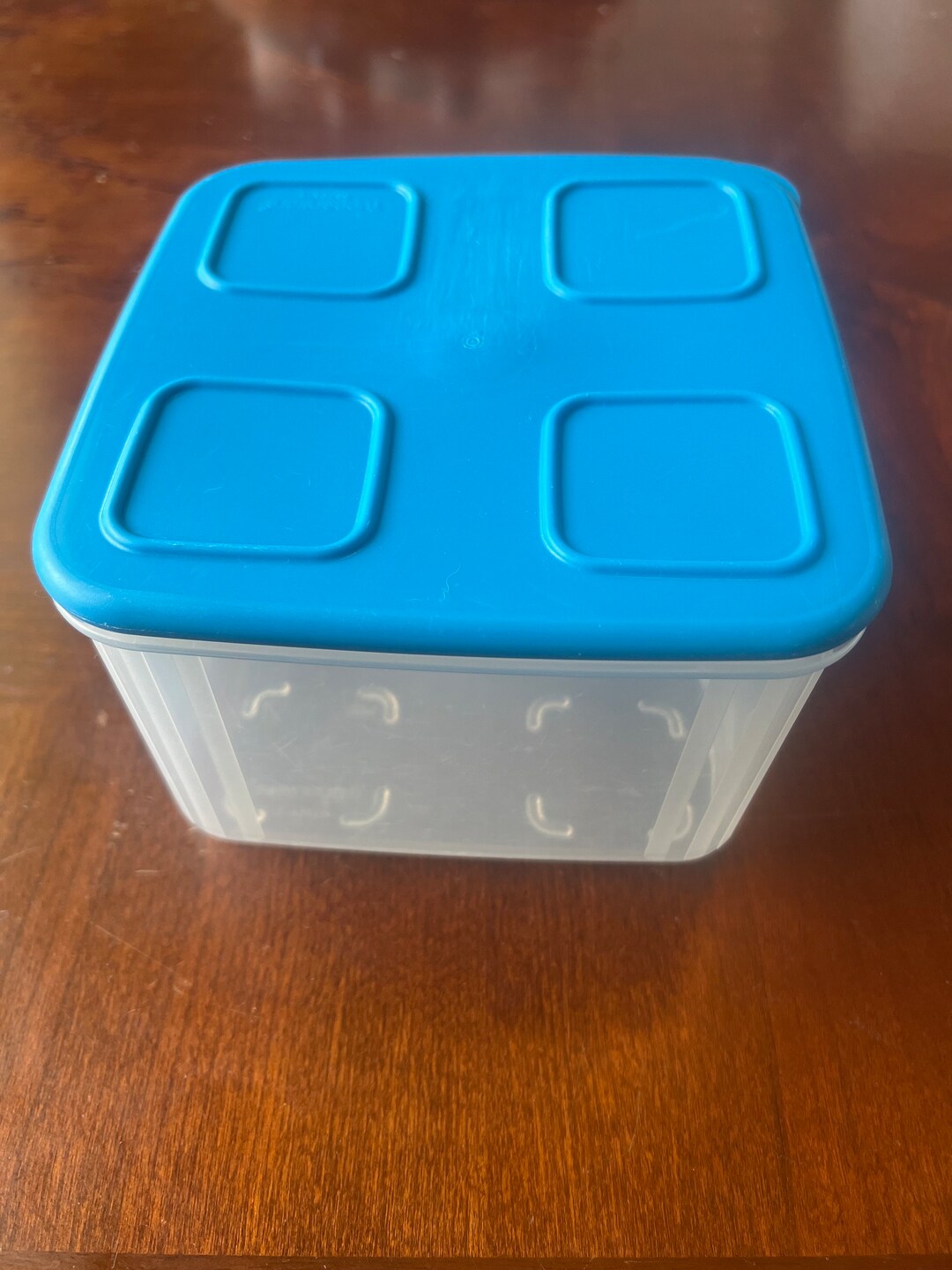 Vintage Tupperware Clear 5 3/5” Square Food Storage Stackable Container ...