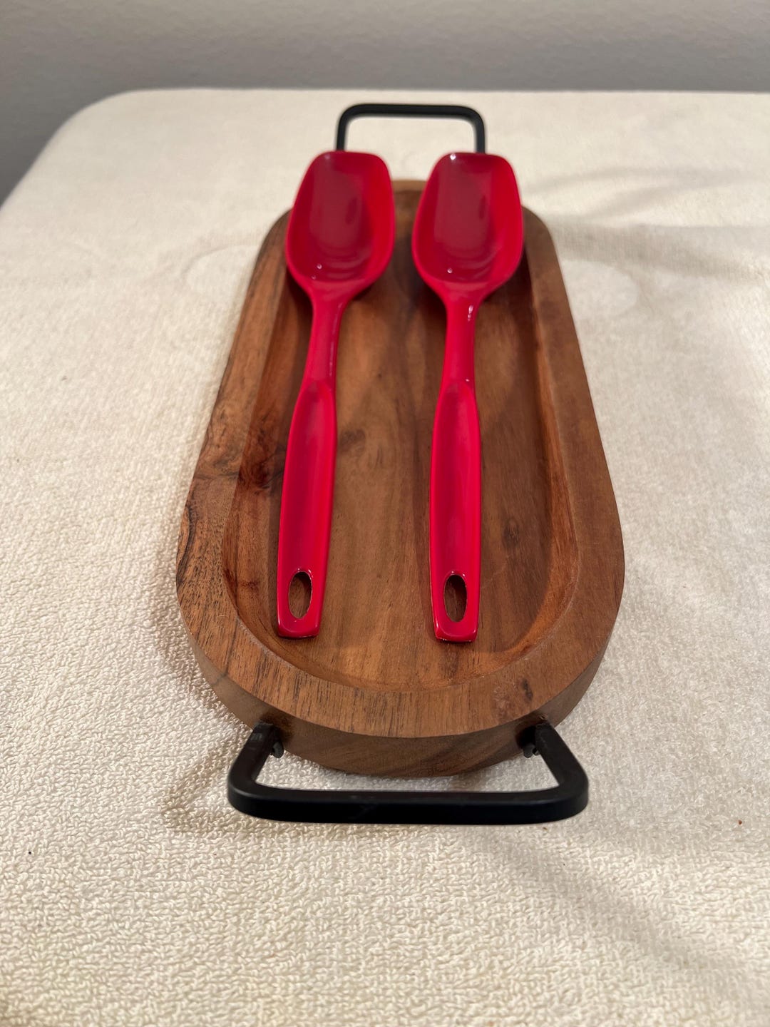 Vintage Set of 2 FOLEY 1970's Red Plastic Cooking or Serving Spoons - Etsy