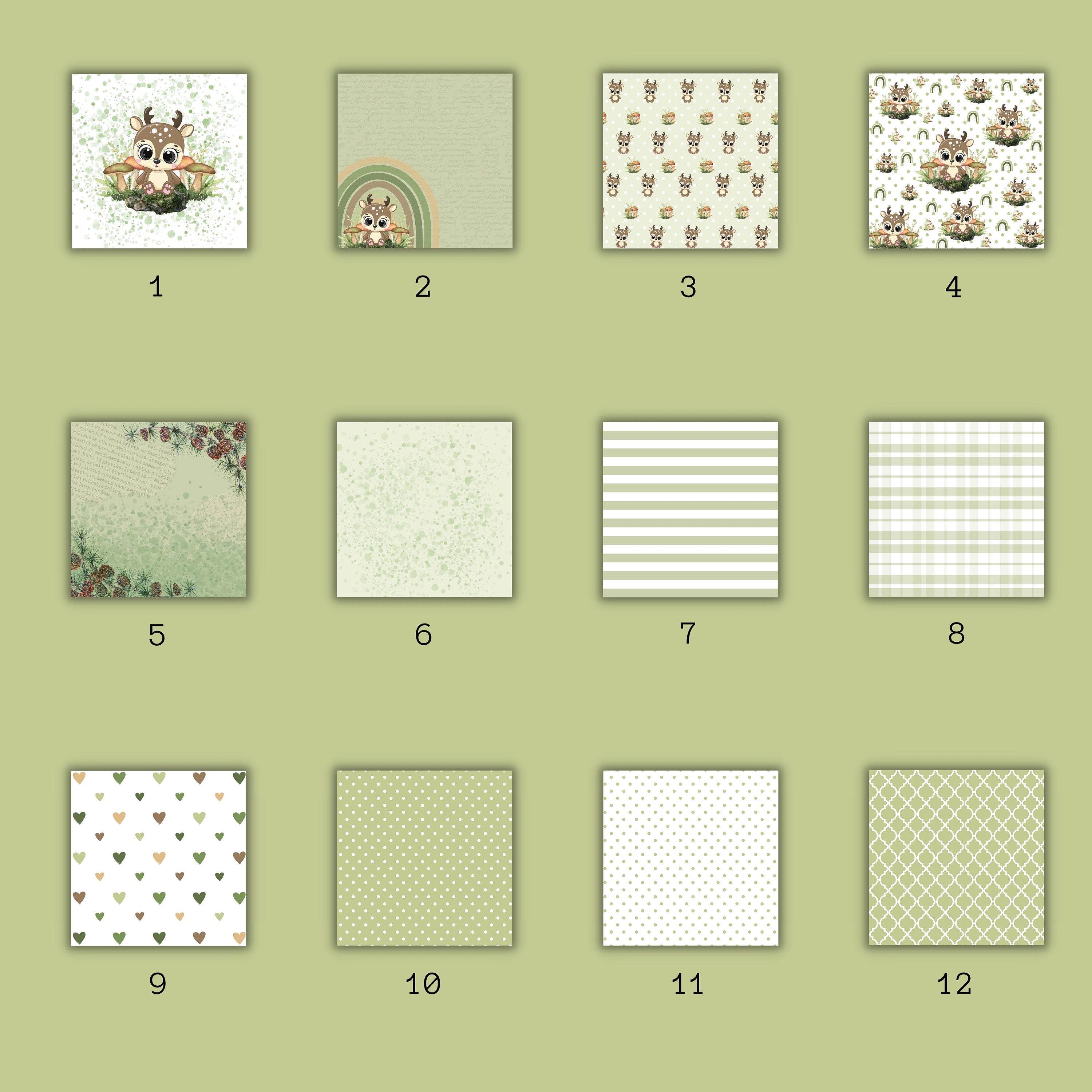 Woodland Digital Paper Forest Animal Digital Pattern Paper - Etsy