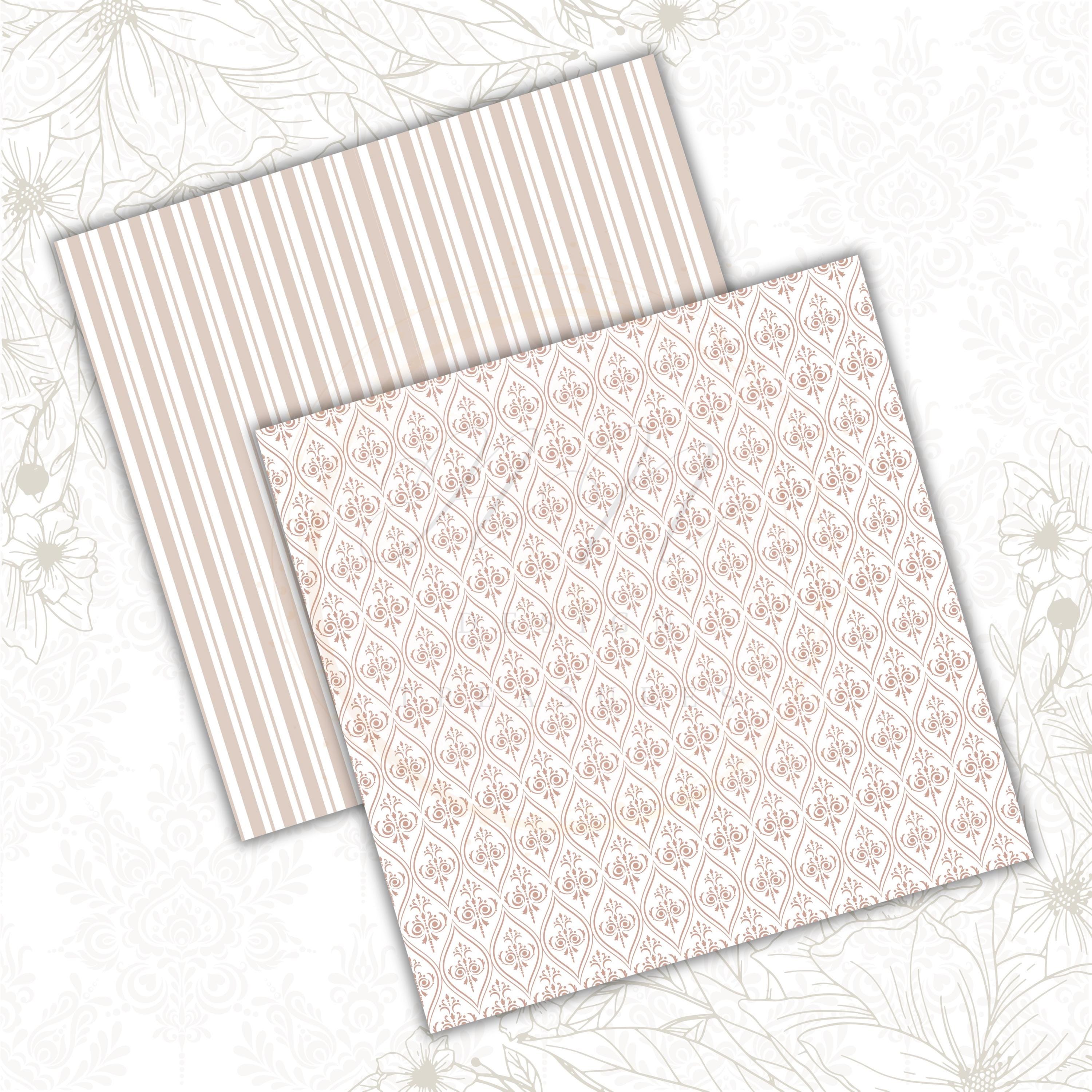 Princess Digital Paper Pack: Pastel Floral Scrapbook Backgrounds (12x12 ...