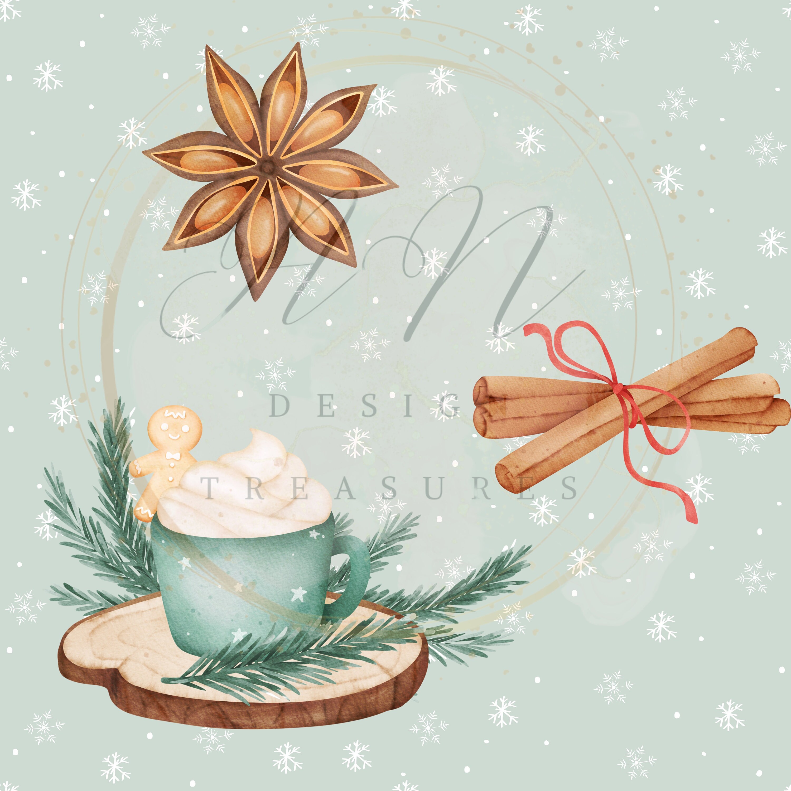 Cozy Winter Clipart Winter Magic Hot Chocolate Clipart - Etsy