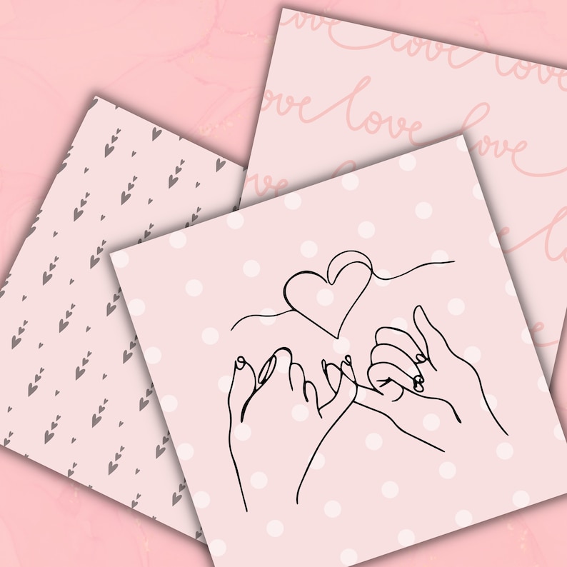 Our Love Story, Printable Paper, Love Letter Paper, Printable Scrapbook ...