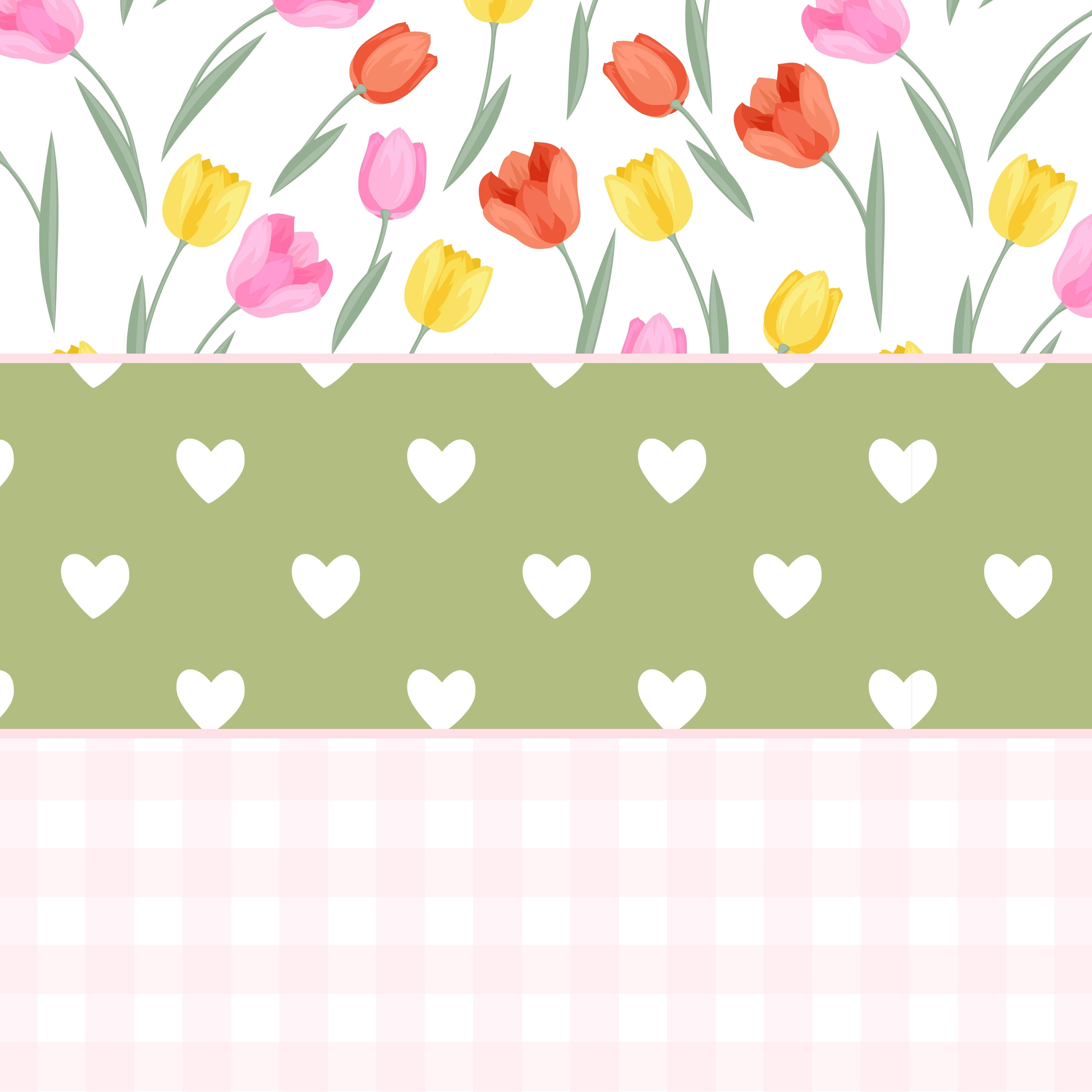 Tulip Digital Paper Pack, Tulip Garden Background, Scrapbook Tulip ...