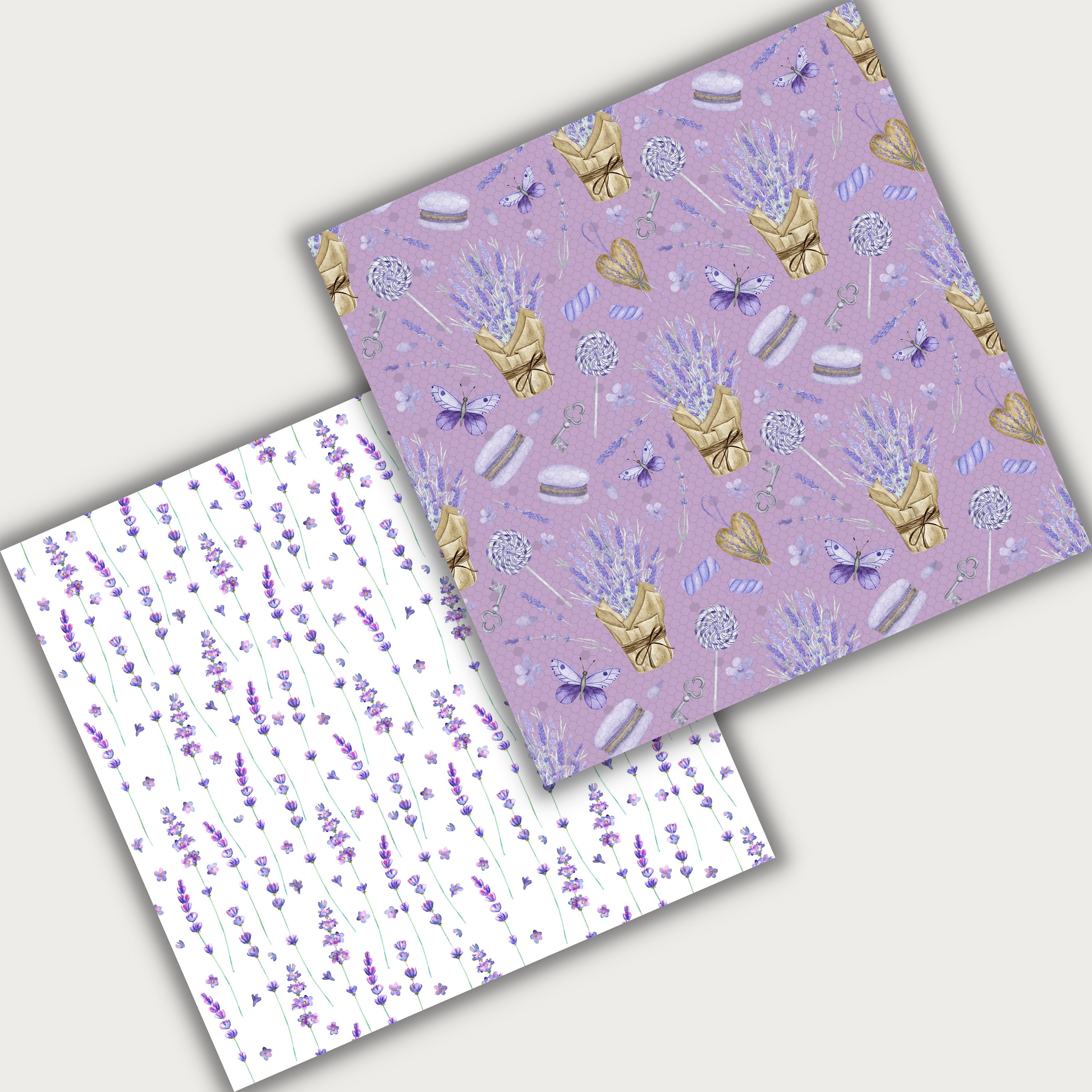 Lavender Dream Digital Paper, Lavender Lovers, Lavender Field, Digital ...