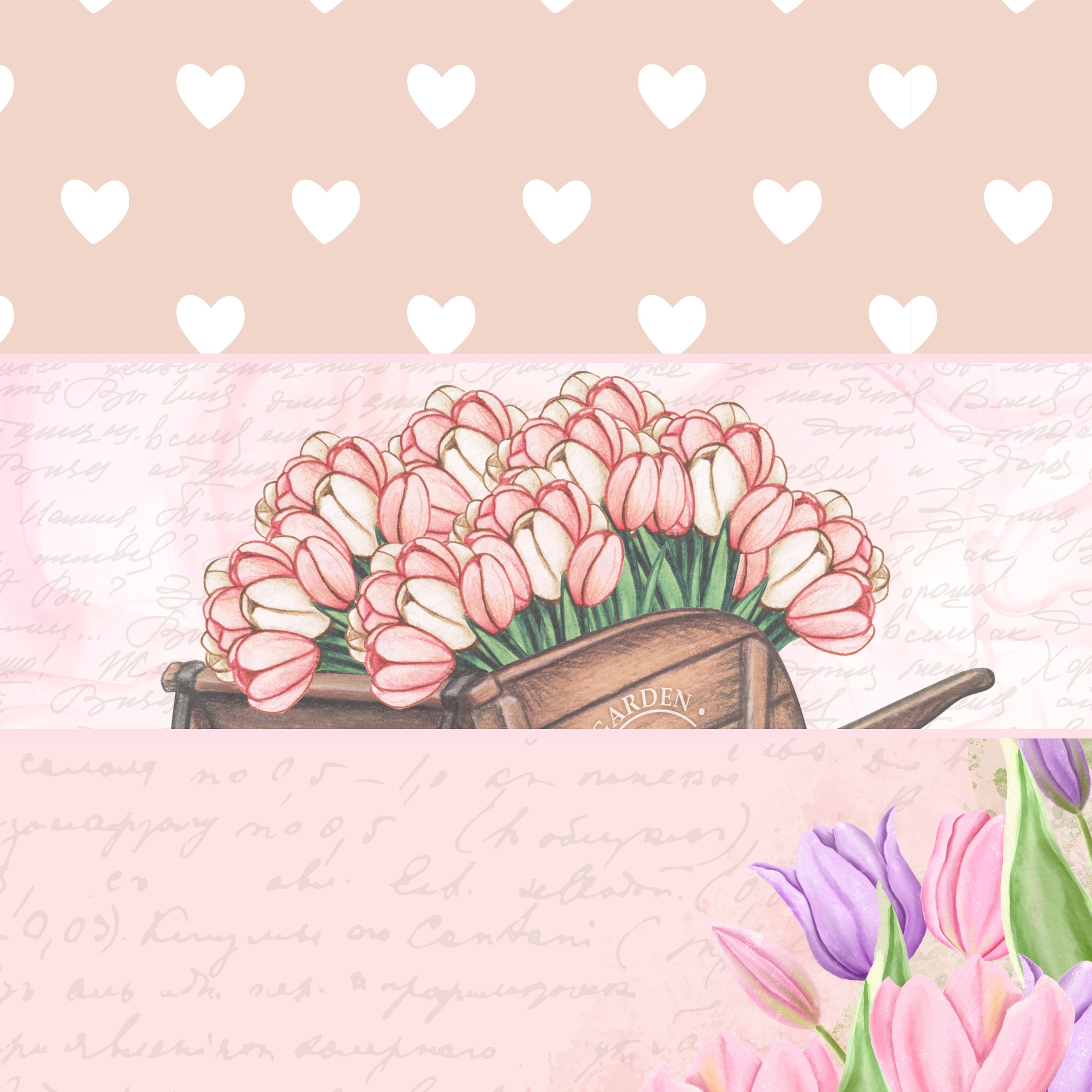 Tulip Digital Paper Pack, Tulip Garden Background, Scrapbook Tulip ...