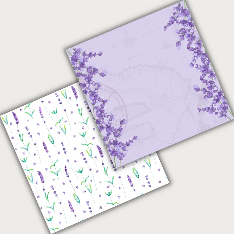 Lavender Dream Digital Paper, Lavender Lovers, Lavender Field, Digital ...