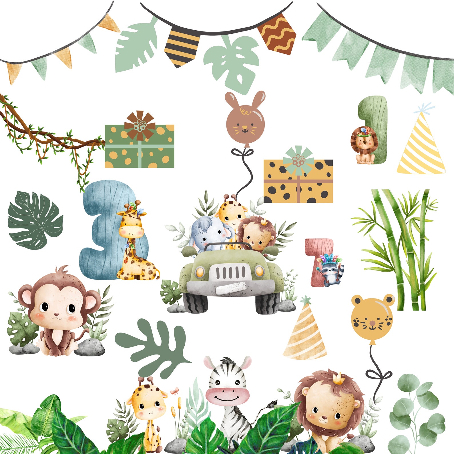Safari Clipart, Safari Animals, Animal Clipart, Jungle Animals, Clip ...