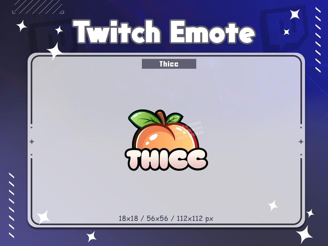 Peach Thicc Twitch Emote Booty Emote Twitch Emote Youtube Emote Discord ...