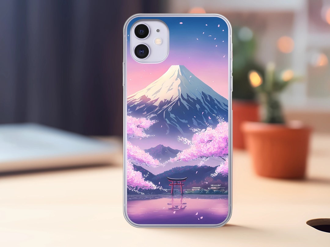 Japanese Fuji Mountain Phone Case - Aesthetic Landscape Cover Cute for ...