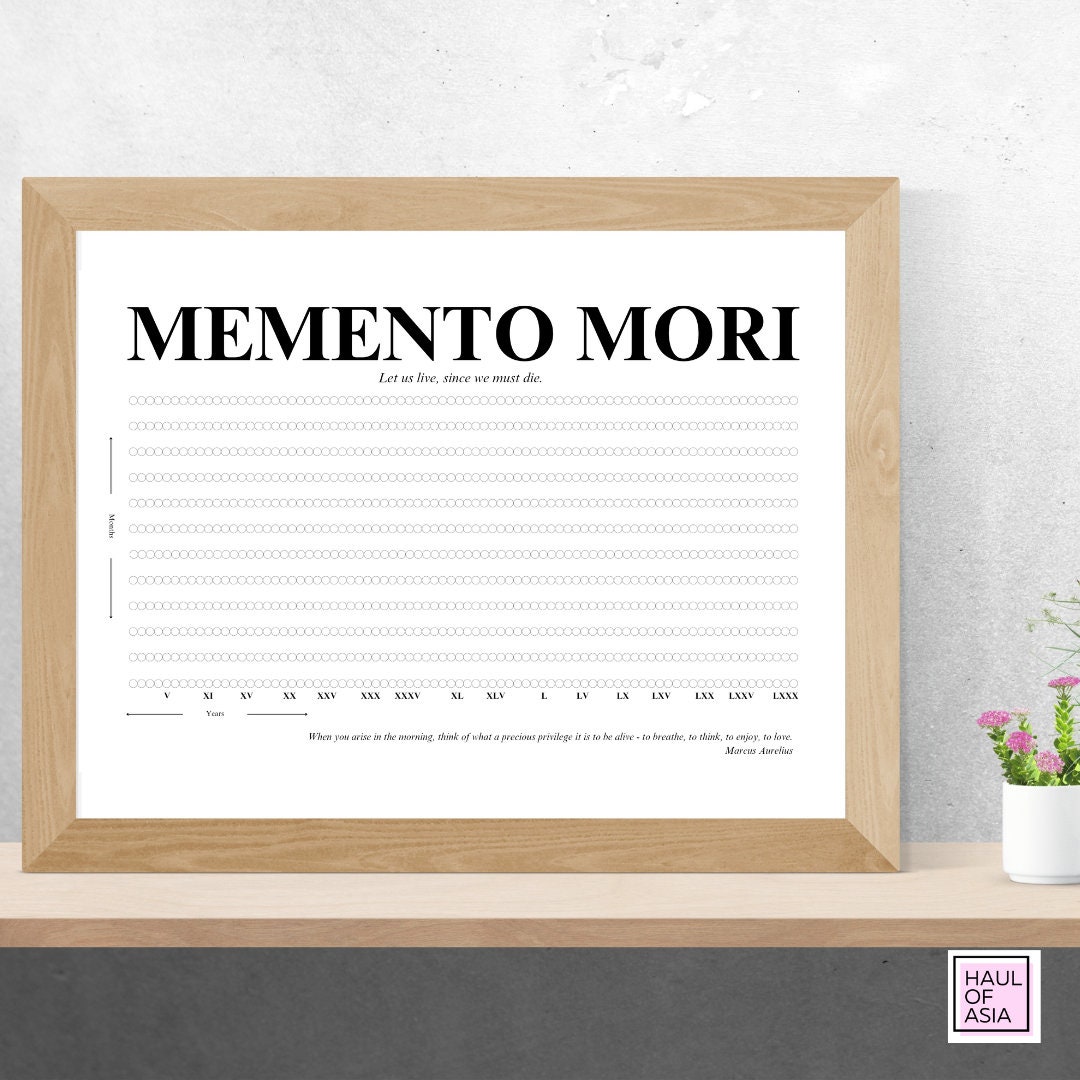 Memento Mori Life Calendar | Stoic Calendar | Stoicism - Etsy