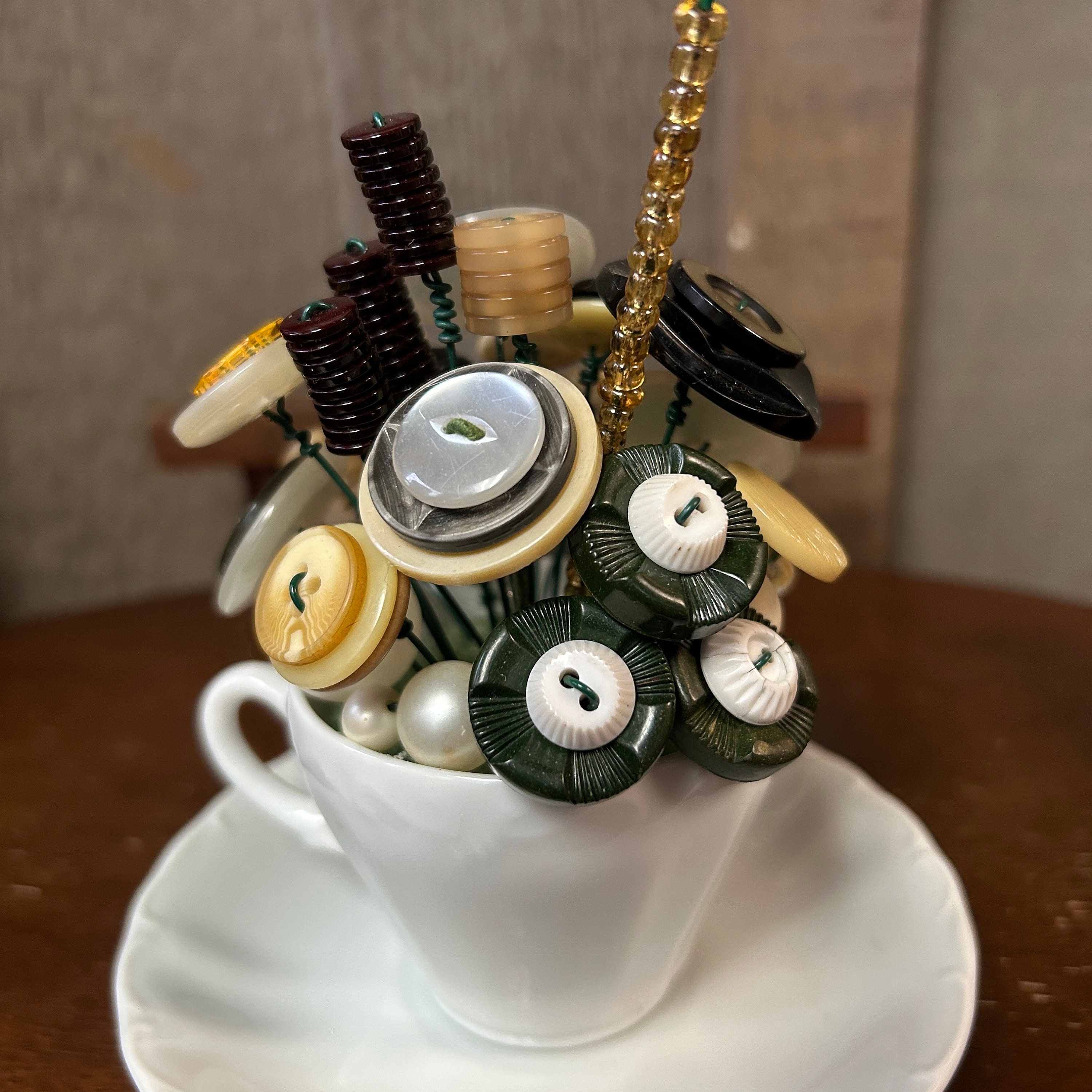 Goldfinch Mini Tea Cup With One-of-a-kind Button Bouquet, Clifty Falls ...