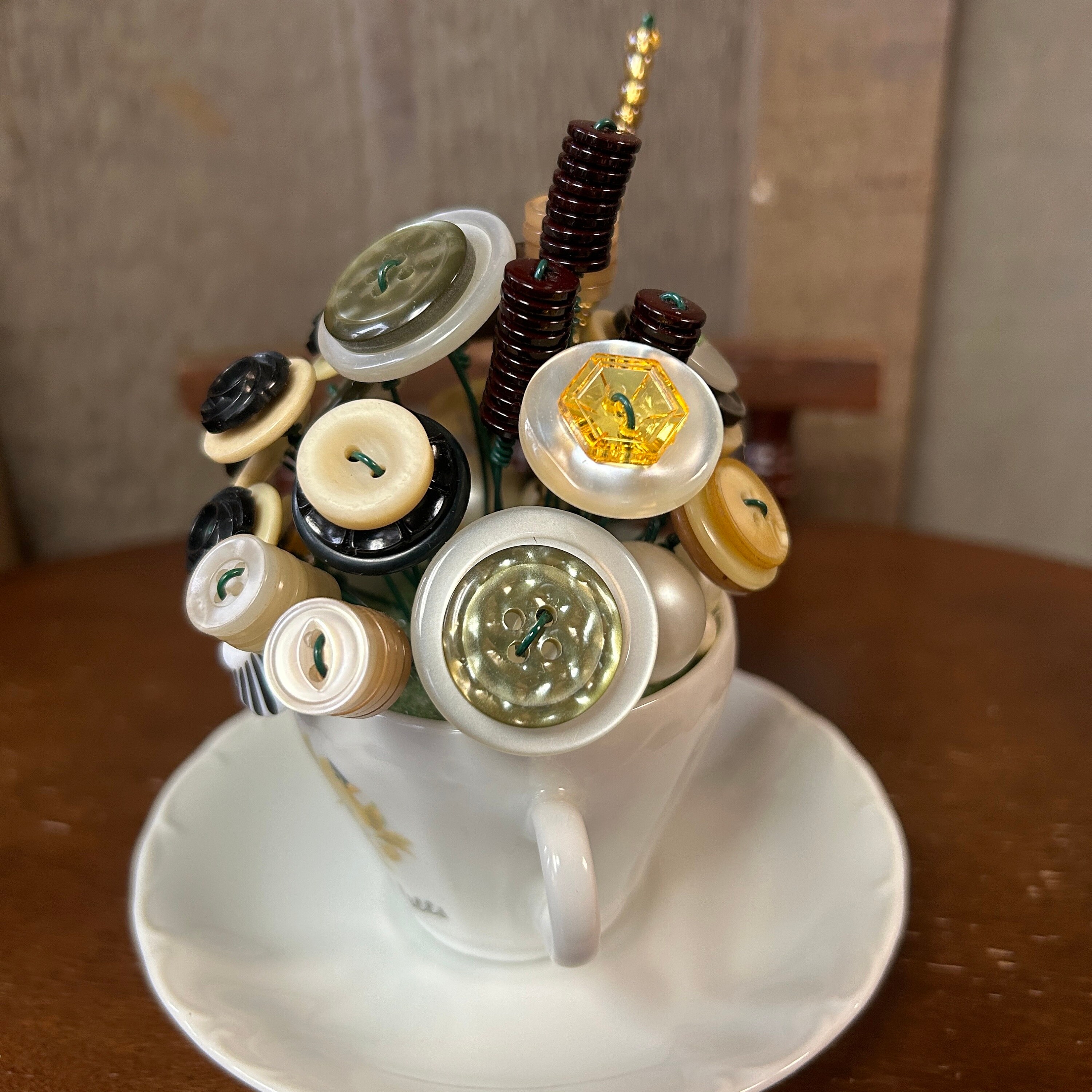 Goldfinch Mini Tea Cup With One-of-a-kind Button Bouquet, Clifty Falls ...