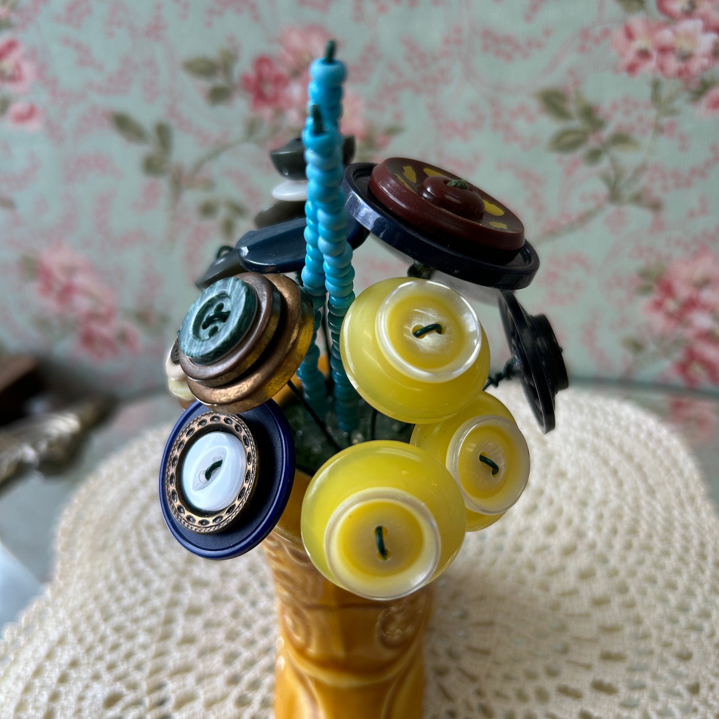 Utah Cowboy Boot With Button Bouquet, Vintage Souvenir Toothpick Holder ...