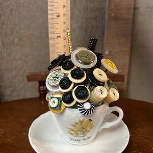 Goldfinch Mini Tea Cup With One-of-a-kind Button Bouquet, Clifty Falls ...