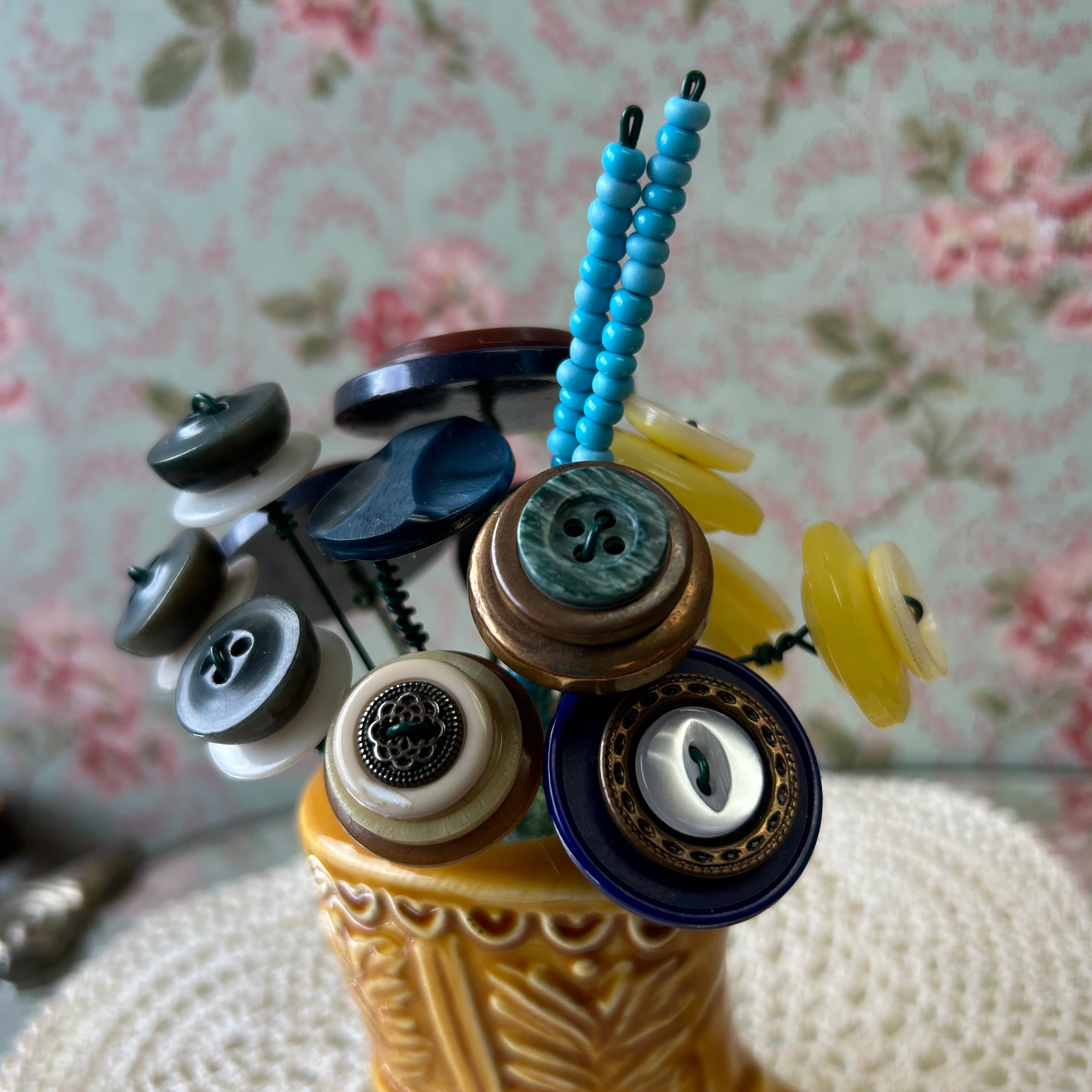 Utah Cowboy Boot With Button Bouquet, Vintage Souvenir Toothpick Holder ...