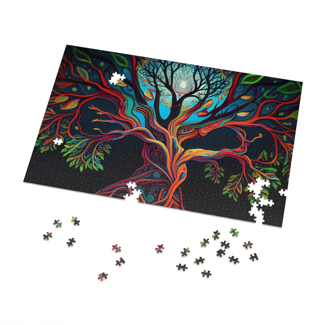 Tree of Life Painting Puzzles for Adults Psychedelic Spiritual Jigsaw ...