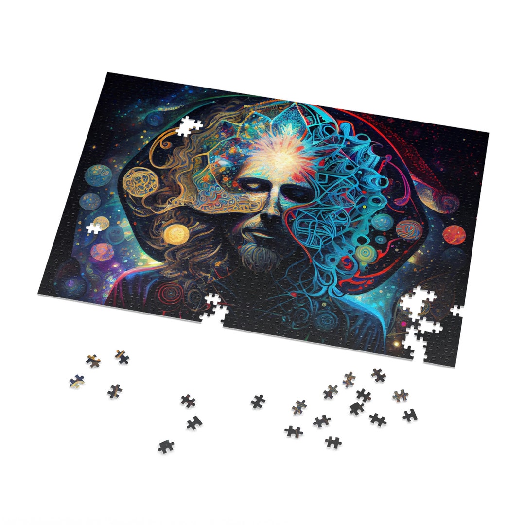 Wizard Painting Puzzles for Adults Psychedelic Spiritual Jigsaw Puzzle ...