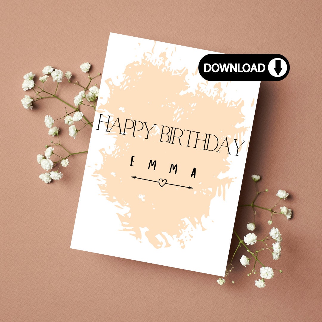 Personalized Birthday Card for Women Personalized Digital Card - Etsy