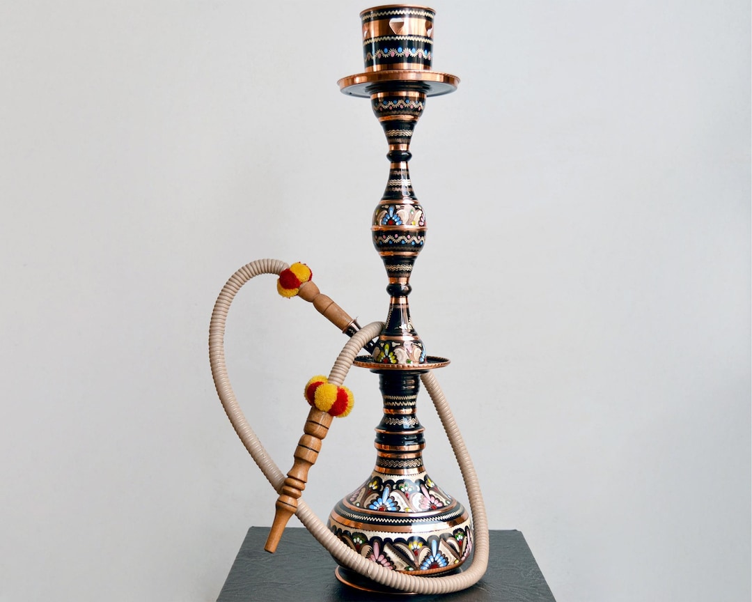 Traditional Copper Hookah Set, Hand Carved Pure Copper Shisha, Engraved ...