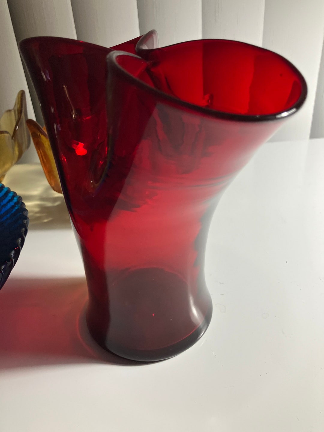 Blenko Vase Red 415S 1940s Ruby Mcm Vase - Etsy