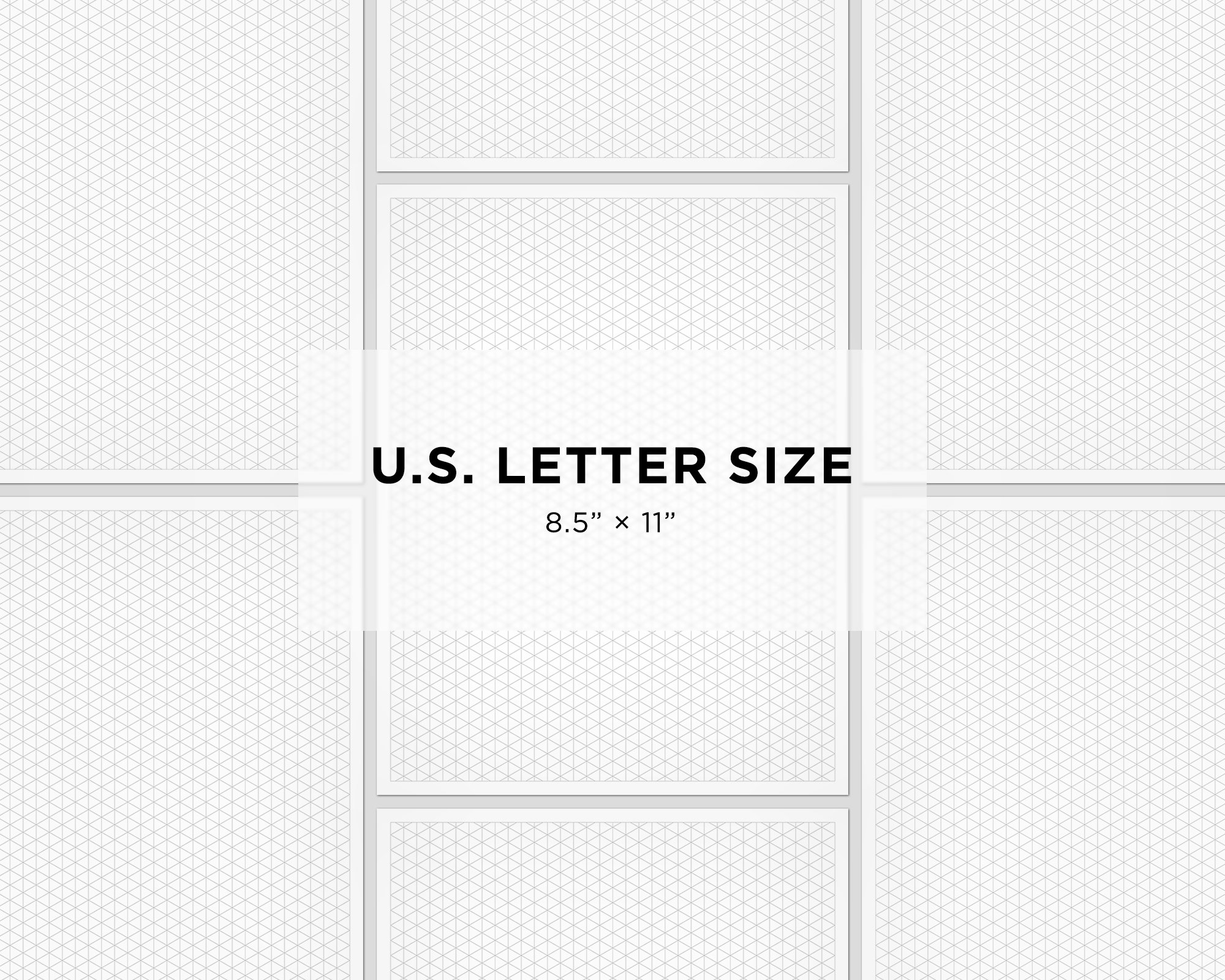 Printable Isometric Grid Graph Paper - Etsy