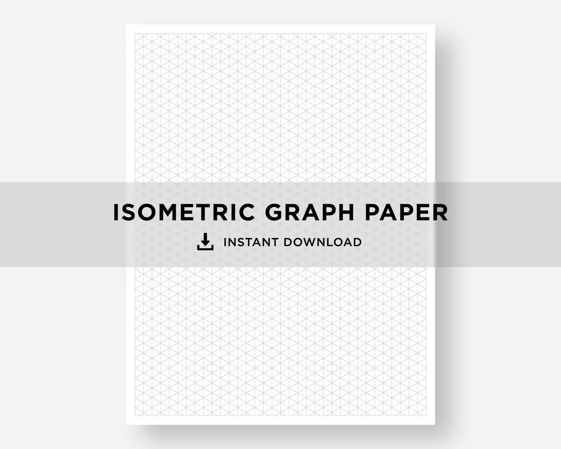 Printable Isometric Grid Graph Paper - Etsy