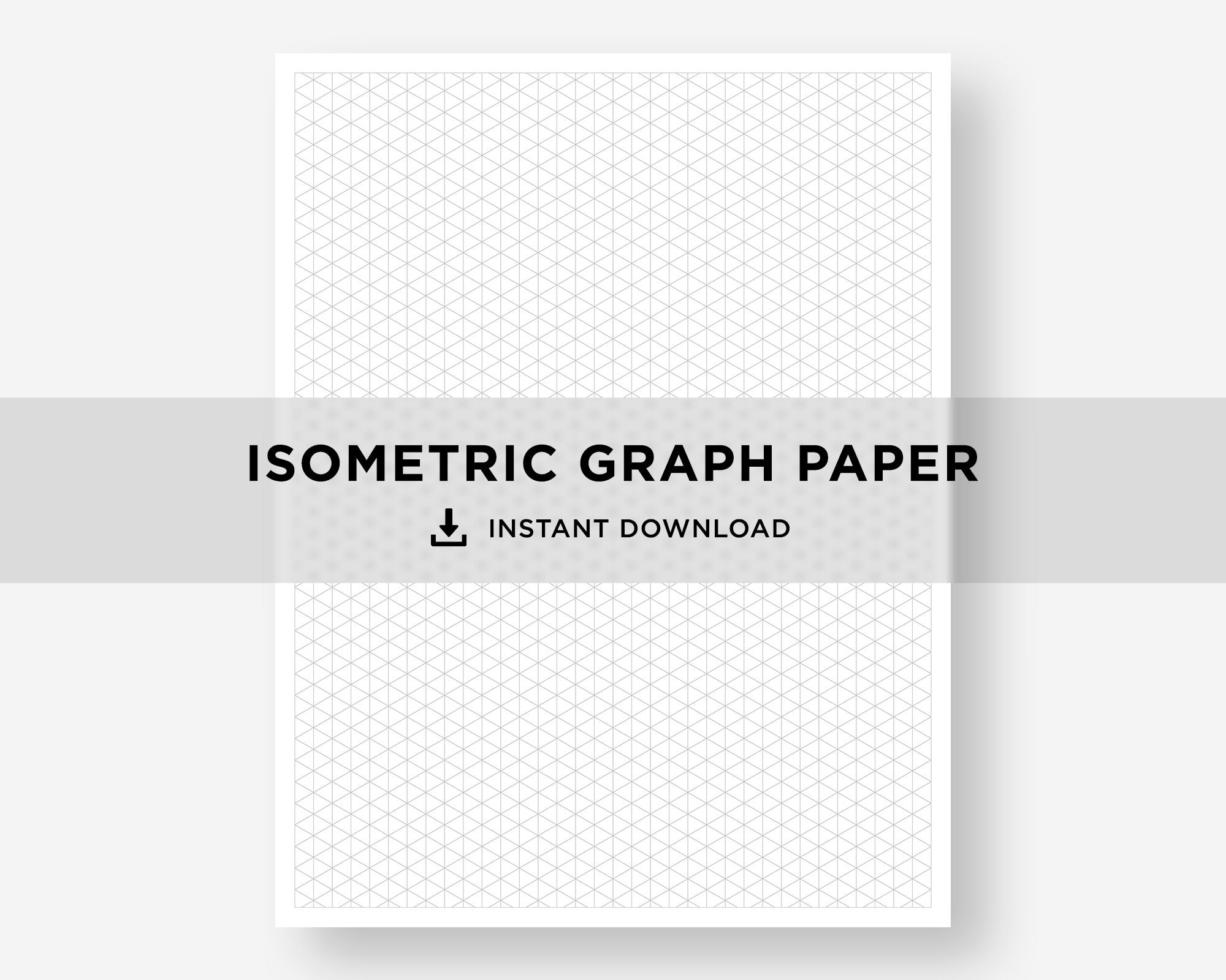 Printable Isometric Grid Graph Paper Etsy