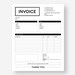 Invoice Template PDF, Printable Black & White Professional Business ...