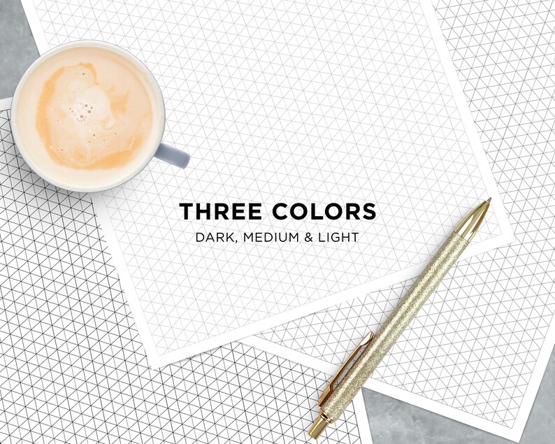 Printable Isometric Grid Graph Paper - Etsy