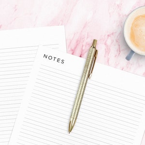 Printable Notes Page, Printable Lined Paper, Notetaking Page, College ...
