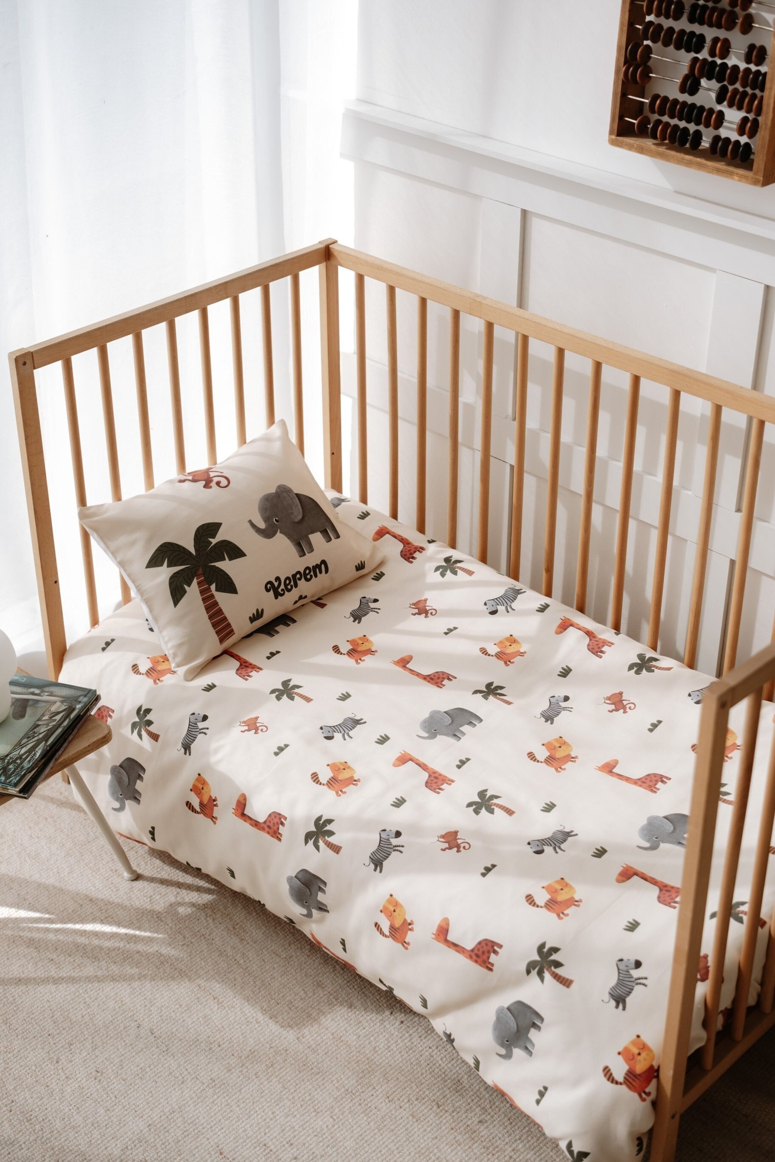 Safari Animals Bedding, Personalized Bedding, Jungle Themed Duvet Cover ...