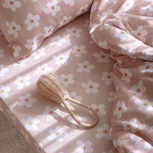Daisy Duvet Cover Set, Boho Nursery Bedding Set, Crib Bedding, Toddler ...