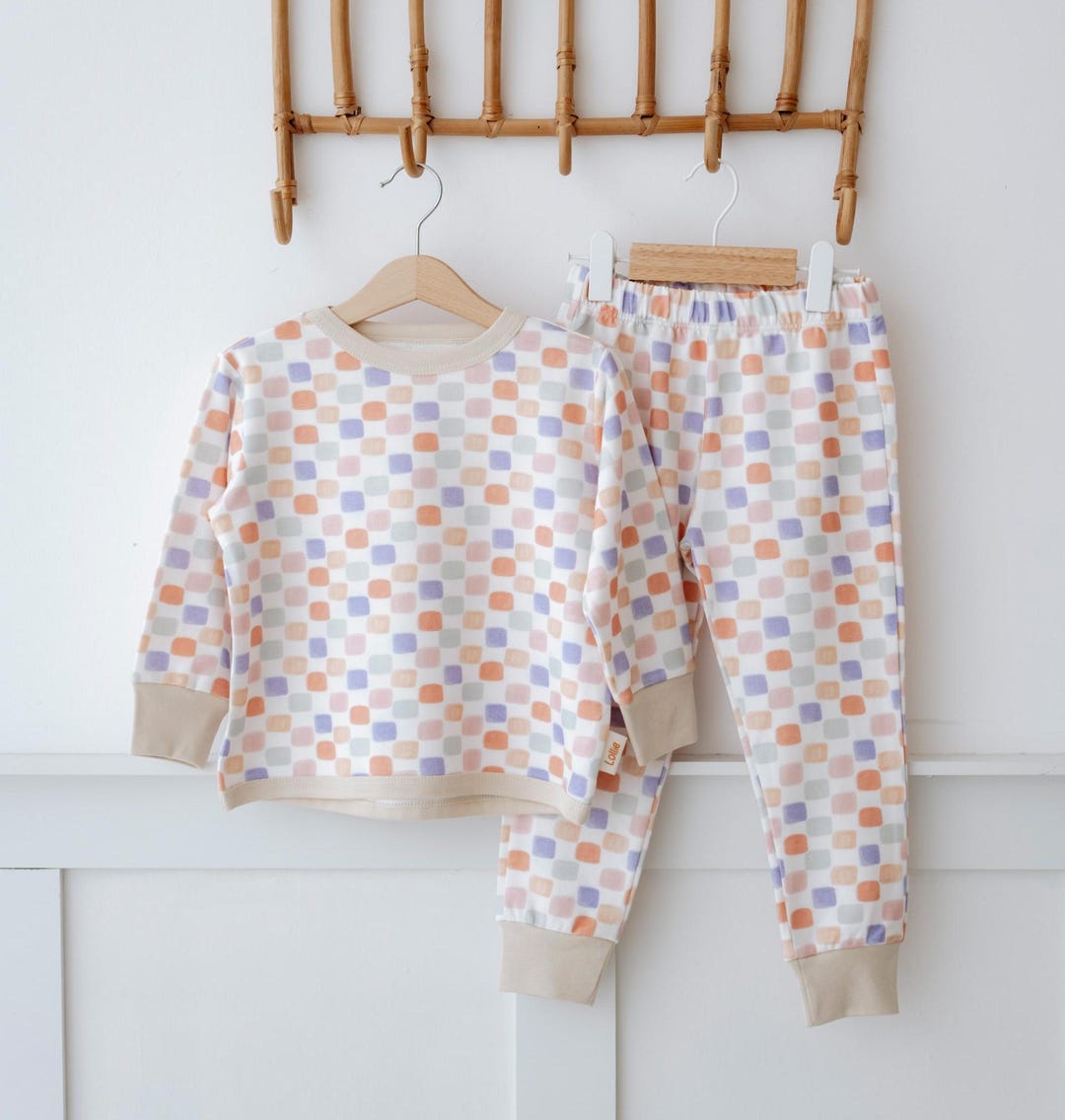 Checkered Girl Pajamas, Cotton Kids Pjs, Baby Pyjamas, Kids Nightwear ...