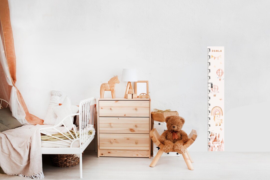Growth Chart, Personalized Growth Chart, Unicorn Wall Sticker, Girls ...