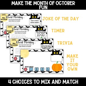 October Halloween Google Slides | Daily Classroom Resources With Timers ...