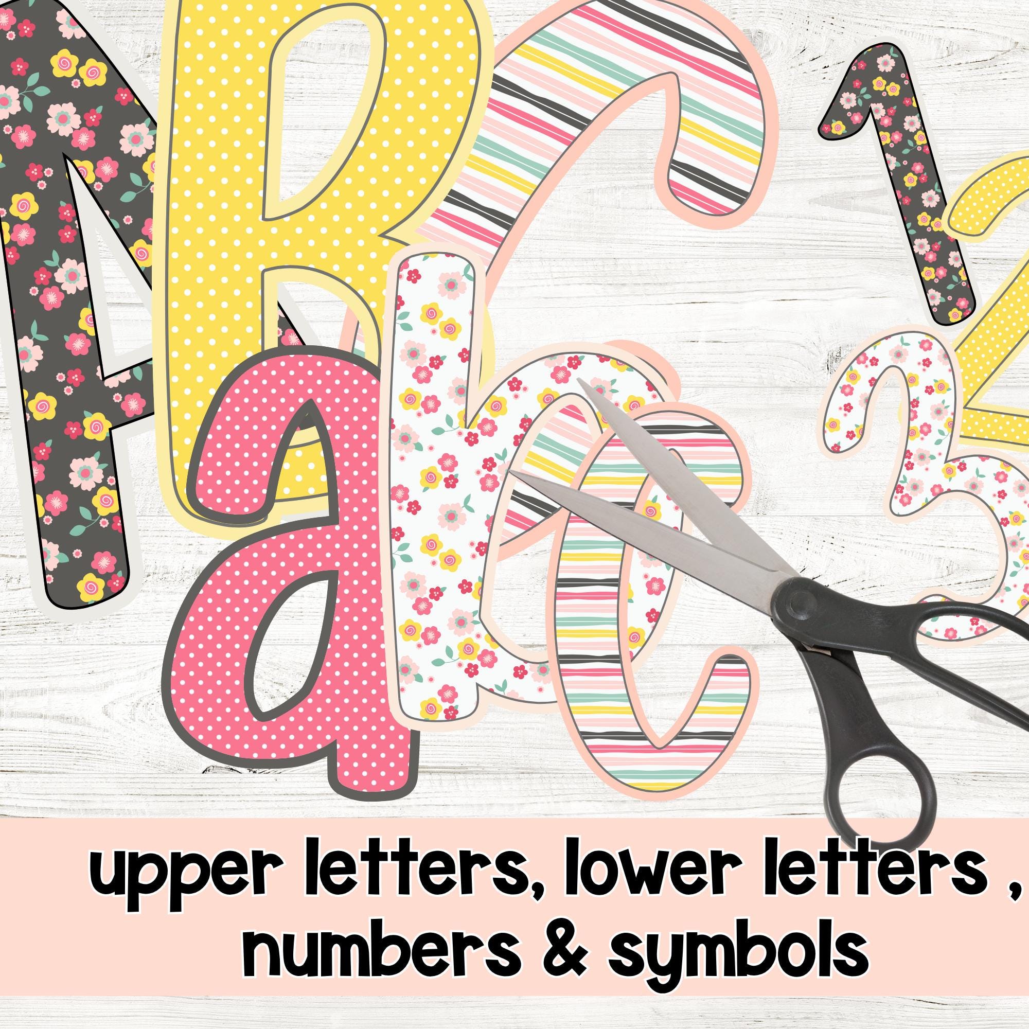 BOHO Bulletin Board Letters |classroom Decor |alphabet Cutouts |teacher ...