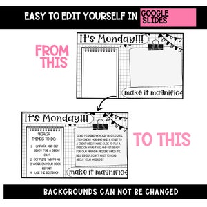 EDITABLE Black & White Classroom Slides Morning Meeting Slides ...