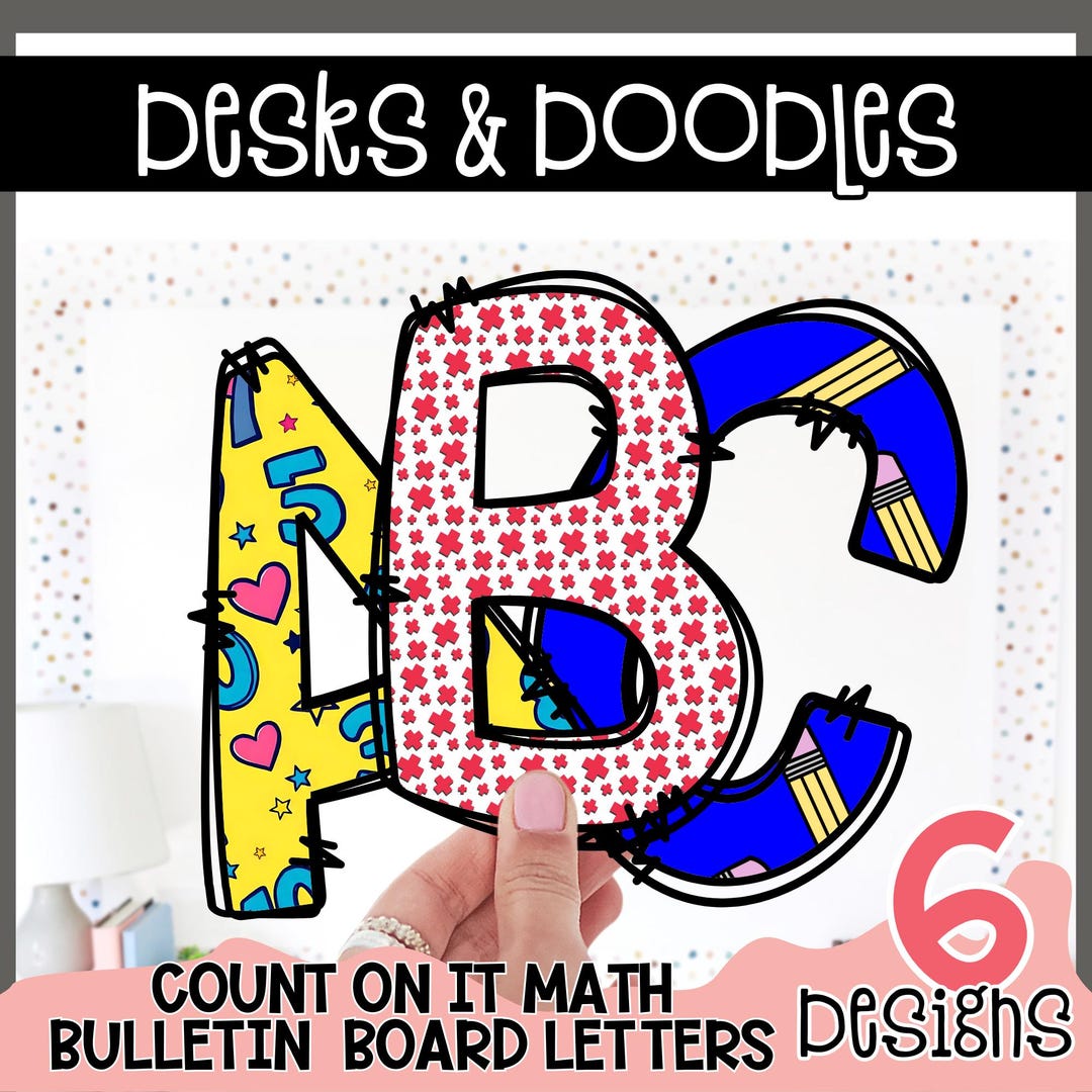 Math Bulletin Board Letters |capital A-Z Bulletin Board Letters| Easy ...