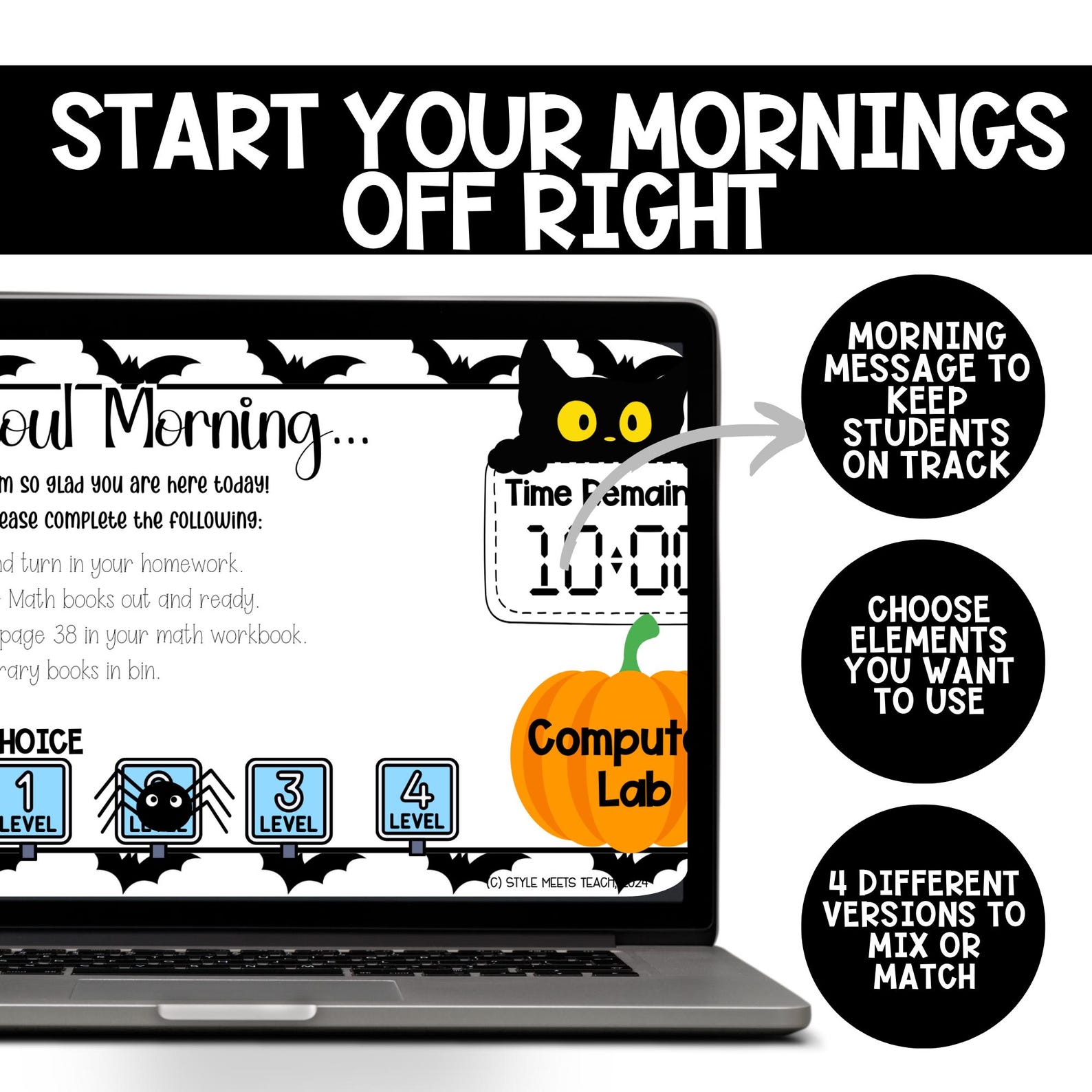 October Halloween Google Slides | Daily Classroom Resources With Timers ...