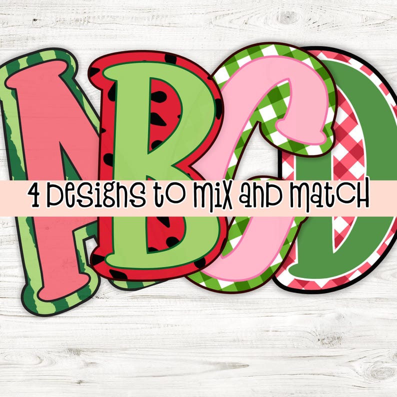 WATERMELON Bulletin Board Letters |A-Z Letters, Numbers, Punctuation ...